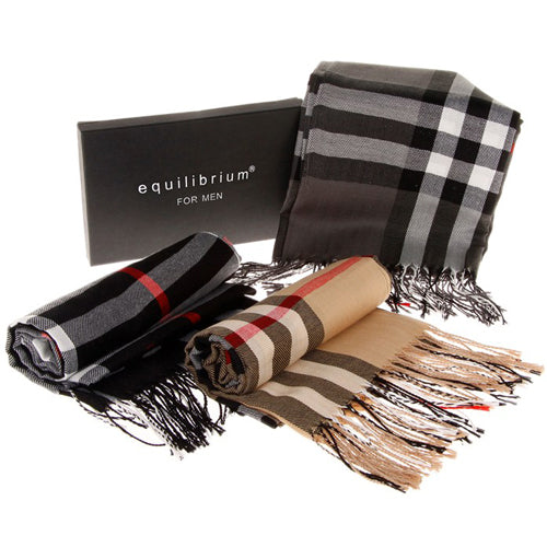 Equilibrium Mens Check Scarf | Gifteasy Online
